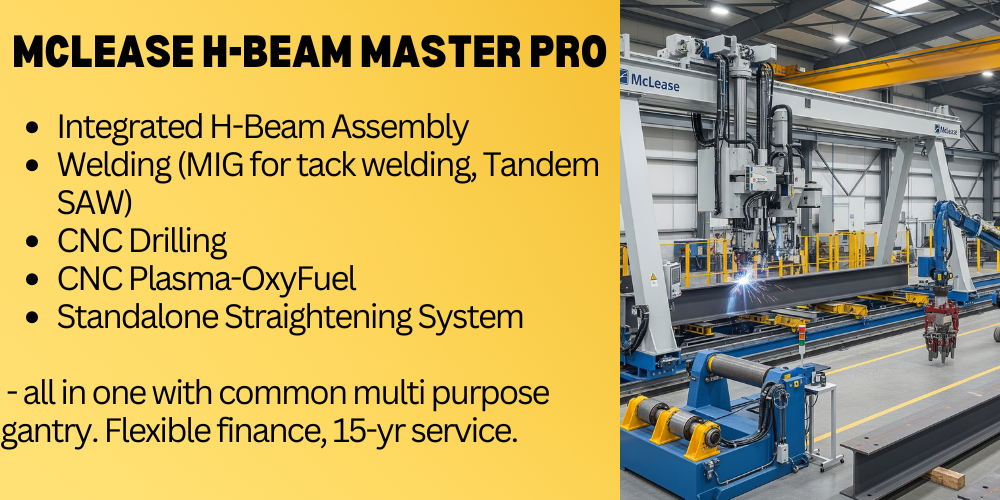 McLease H-BEAM MASTER PRO: Integrated Production Line (Assembly, MIG ...